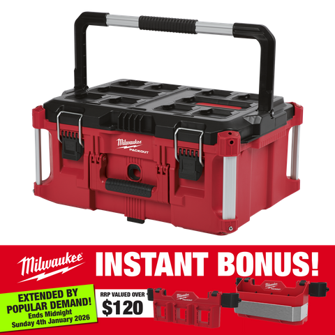 Buy Milwaukee PACKOUT Large Tool Box with 2x BONUS PACKOUT Attachments ...