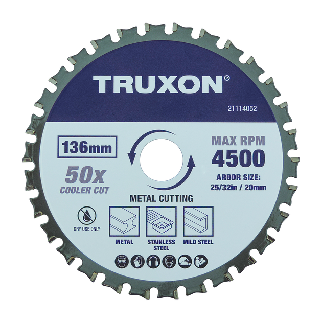 Buy TRUXON Ceramic Carbide Metal Cold Cut Saw Blade 136mm x 30T online ...
