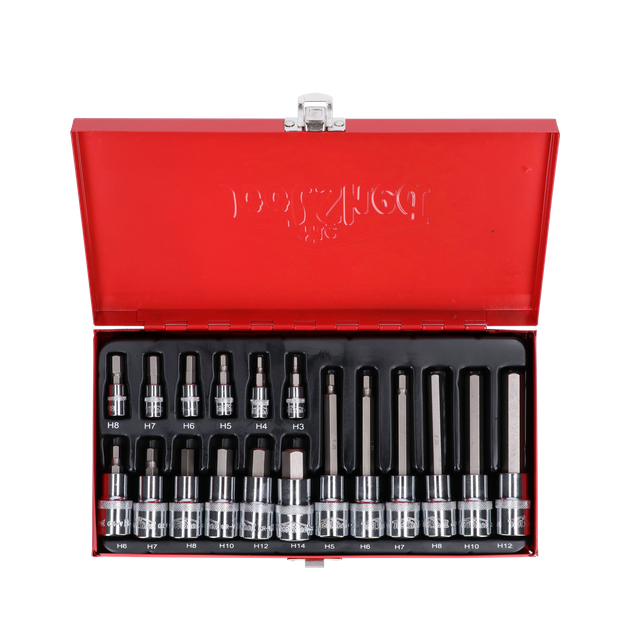 Buy ToolShed Hex Driver Socket Set 1/4in Dr and 1/2in Dr 18pc online in ...
