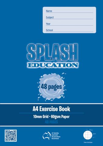 Splash A4 48pg 10mm Grid Book