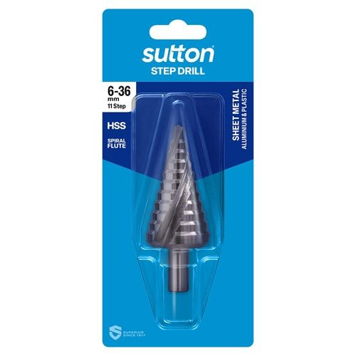 SUTTON STEP DRILL 6 - 36mm HSS