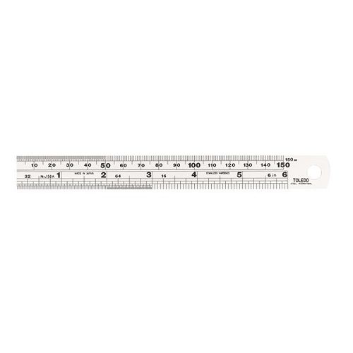 TOLEDO 150mm-6" RULER SINGLE SIDED